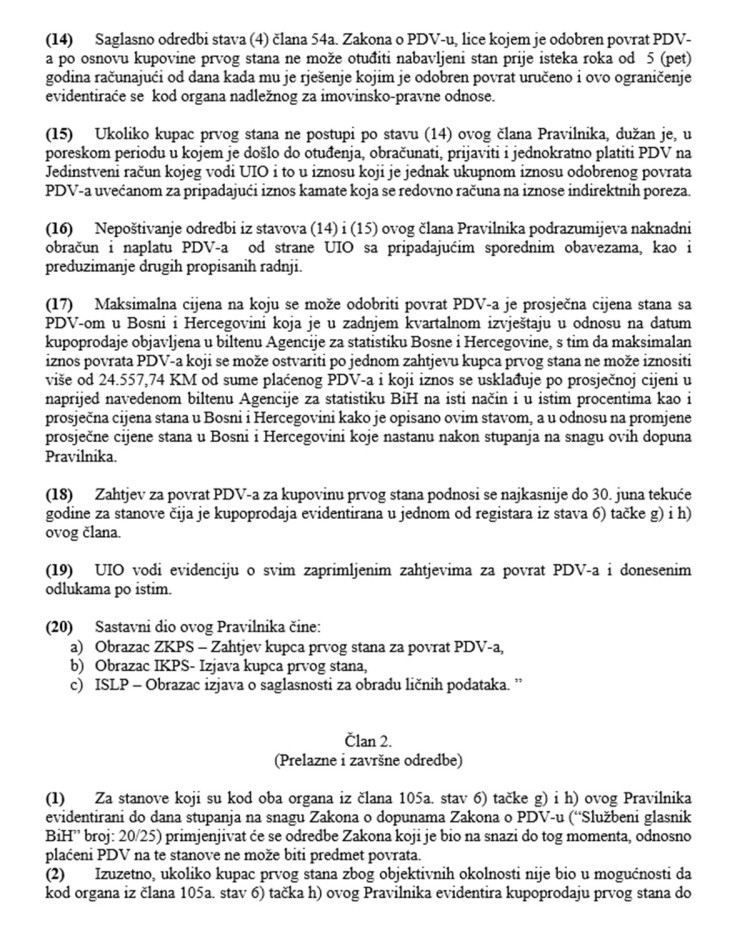 Objavljen Nacrt pravilnika o povratu PDV-a na prvu nekretninu, pročitajte detalje (FOTO)